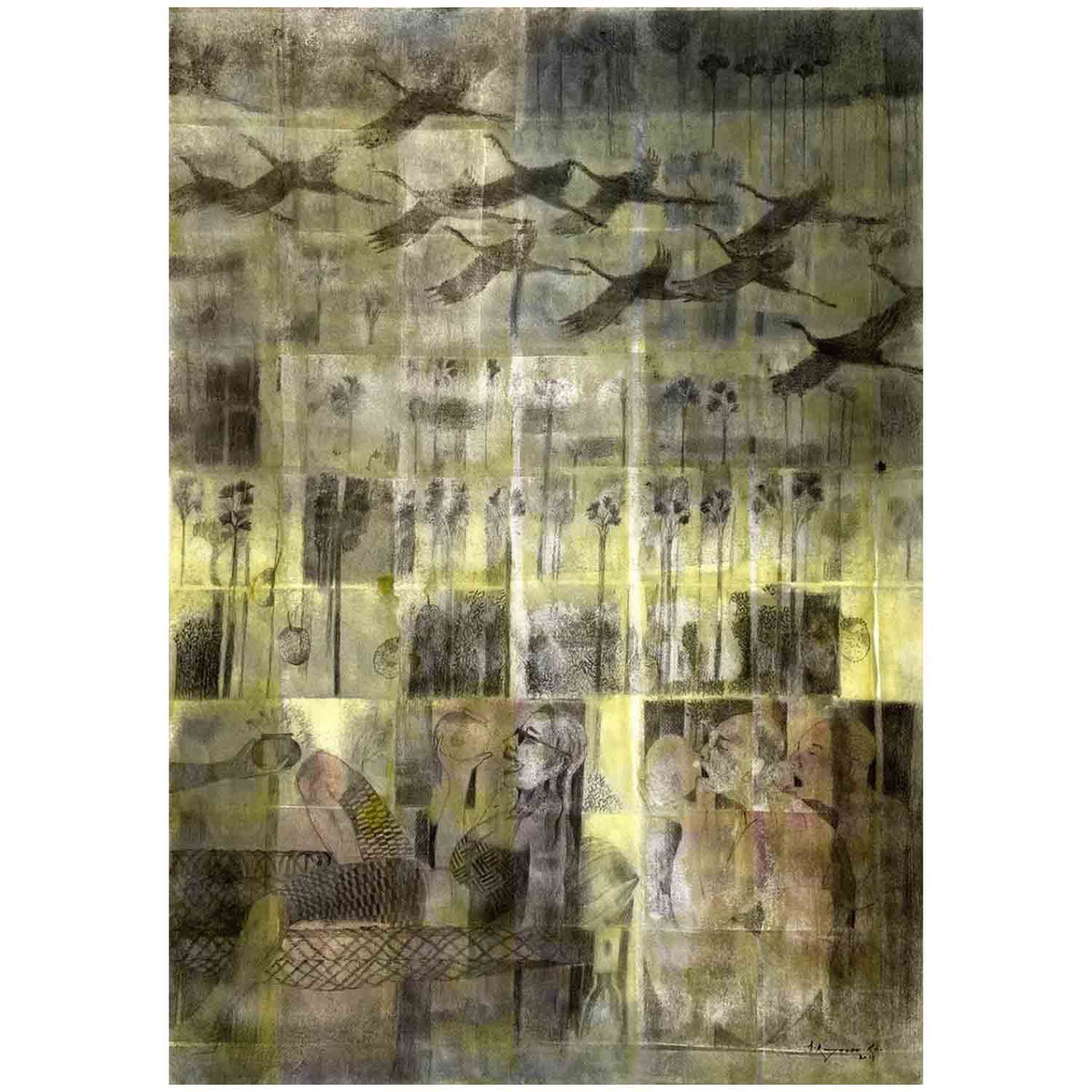 Buy A. Rajeswara Rao - Having Thadi at Kadari Art Gallery