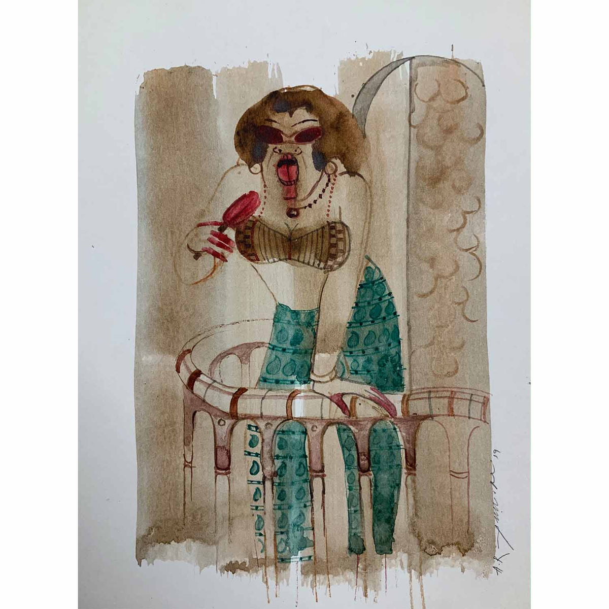 Buy A. Rajeswara Rao - Balcony Baby at Kadari Art Gallery