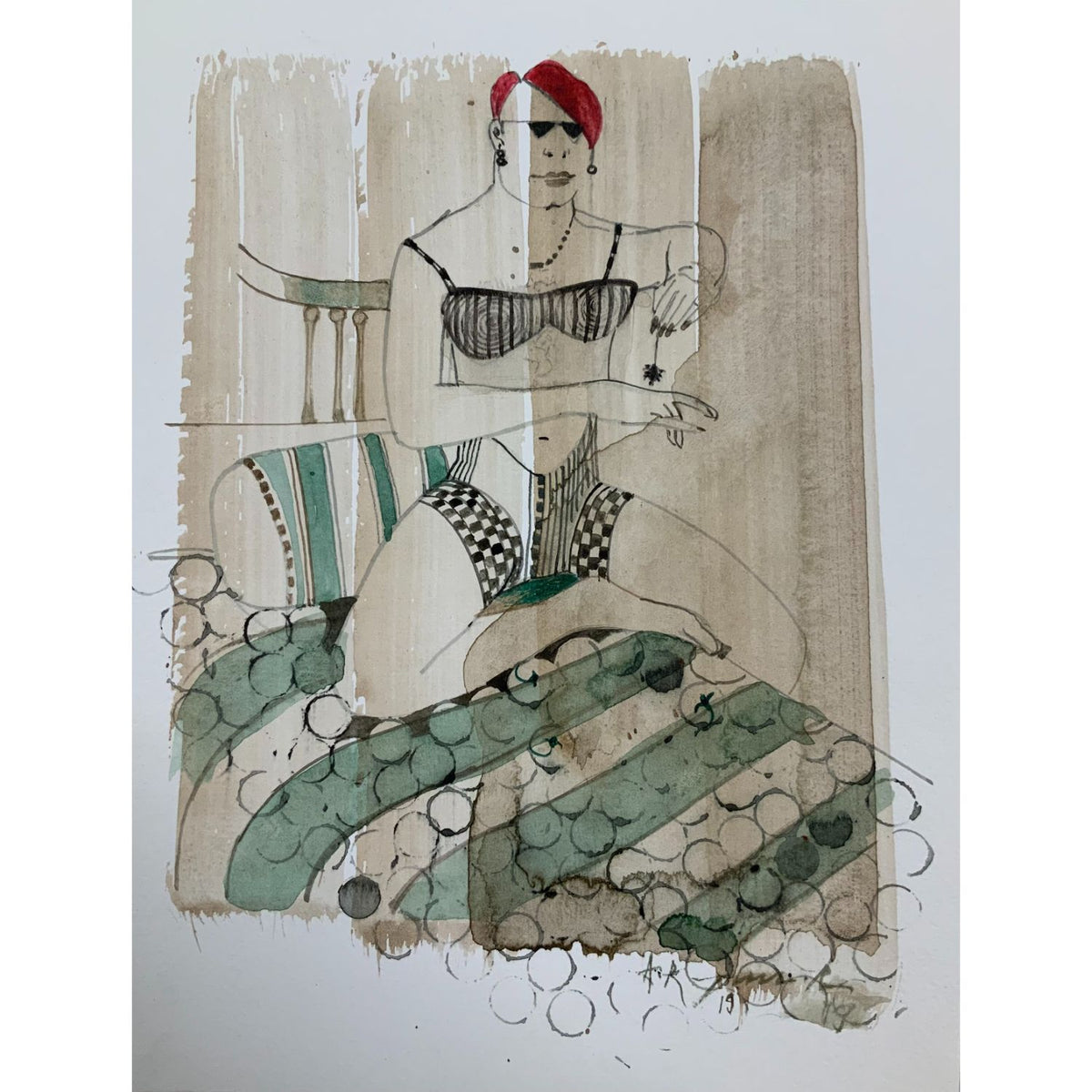 Buy A. Rajeswara Rao - Pets on Bed at Kadari Art Gallery